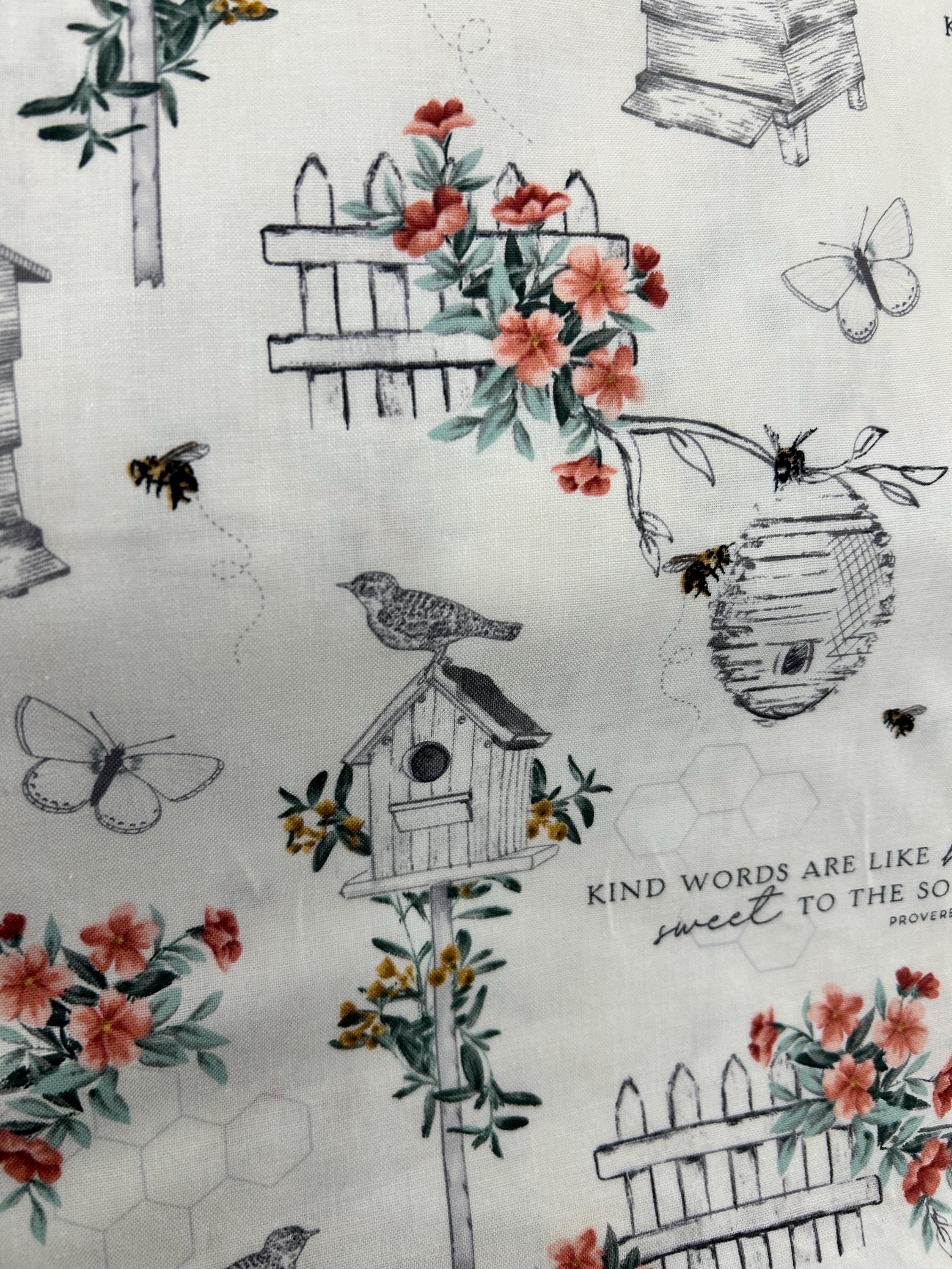 Kind Words Fabric, Sold by the Yard, Positive Words Fabric ...