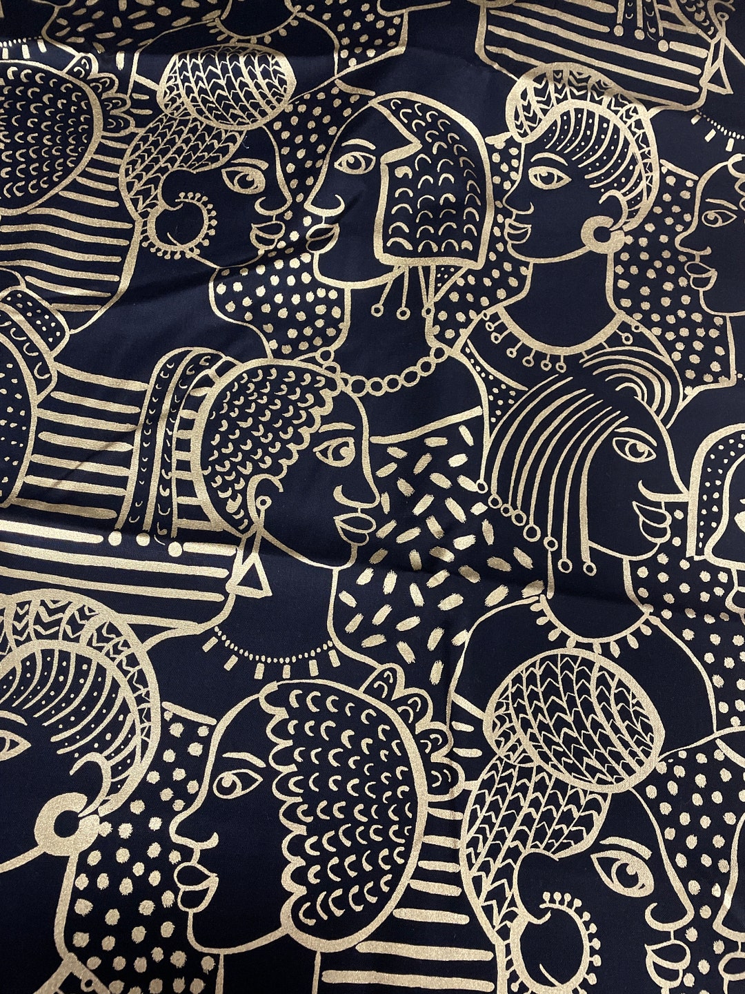 Golden Ladies Fabric per Yard by Alexander Henry, Gold and Black Cotton ...
