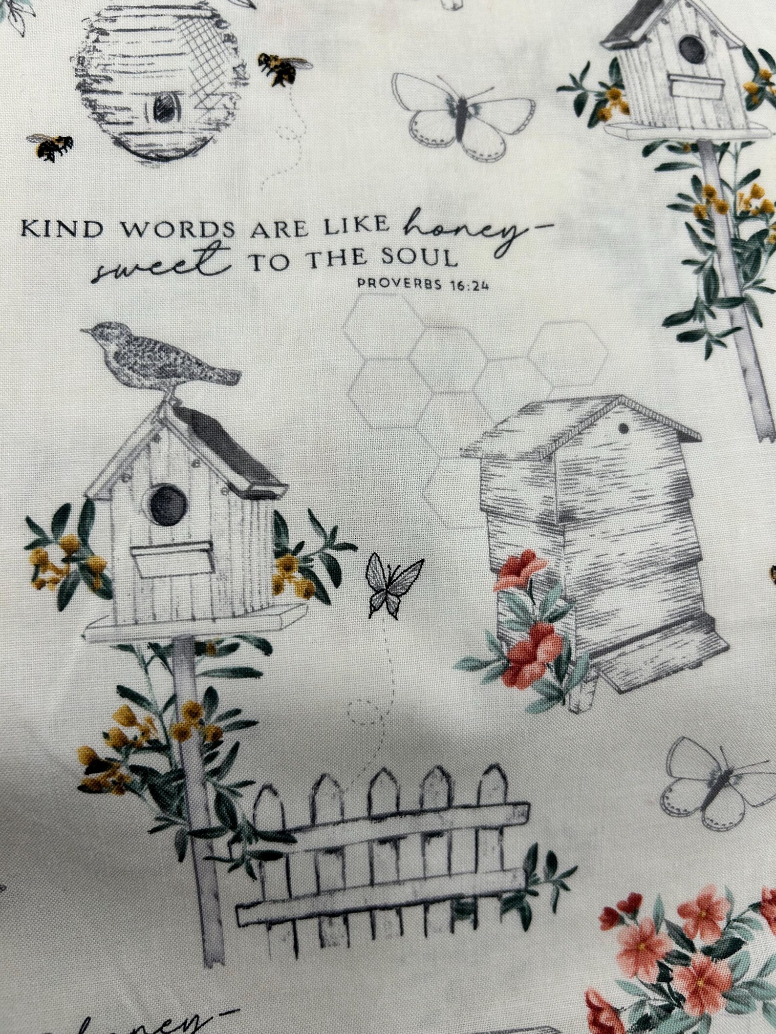 Kind Words Fabric, Sold by the Yard, Positive Words Fabric ...