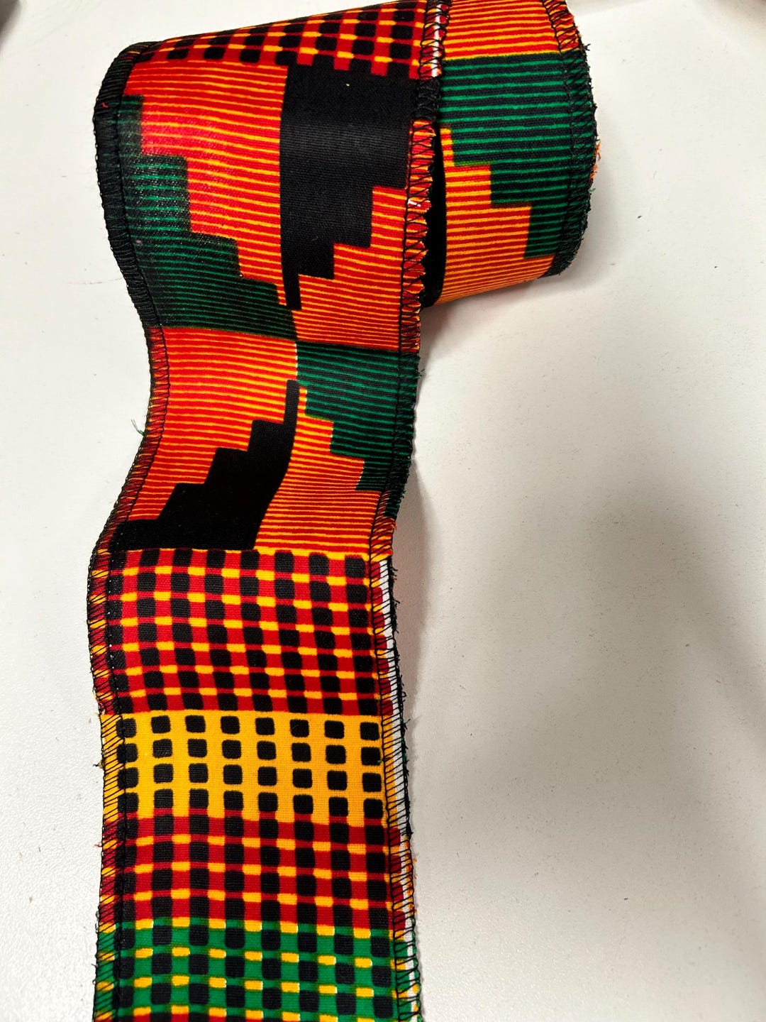 3 Kente Non Wired Ribbon per Yard Kente Craft Ribbon/ African Ribbons ...