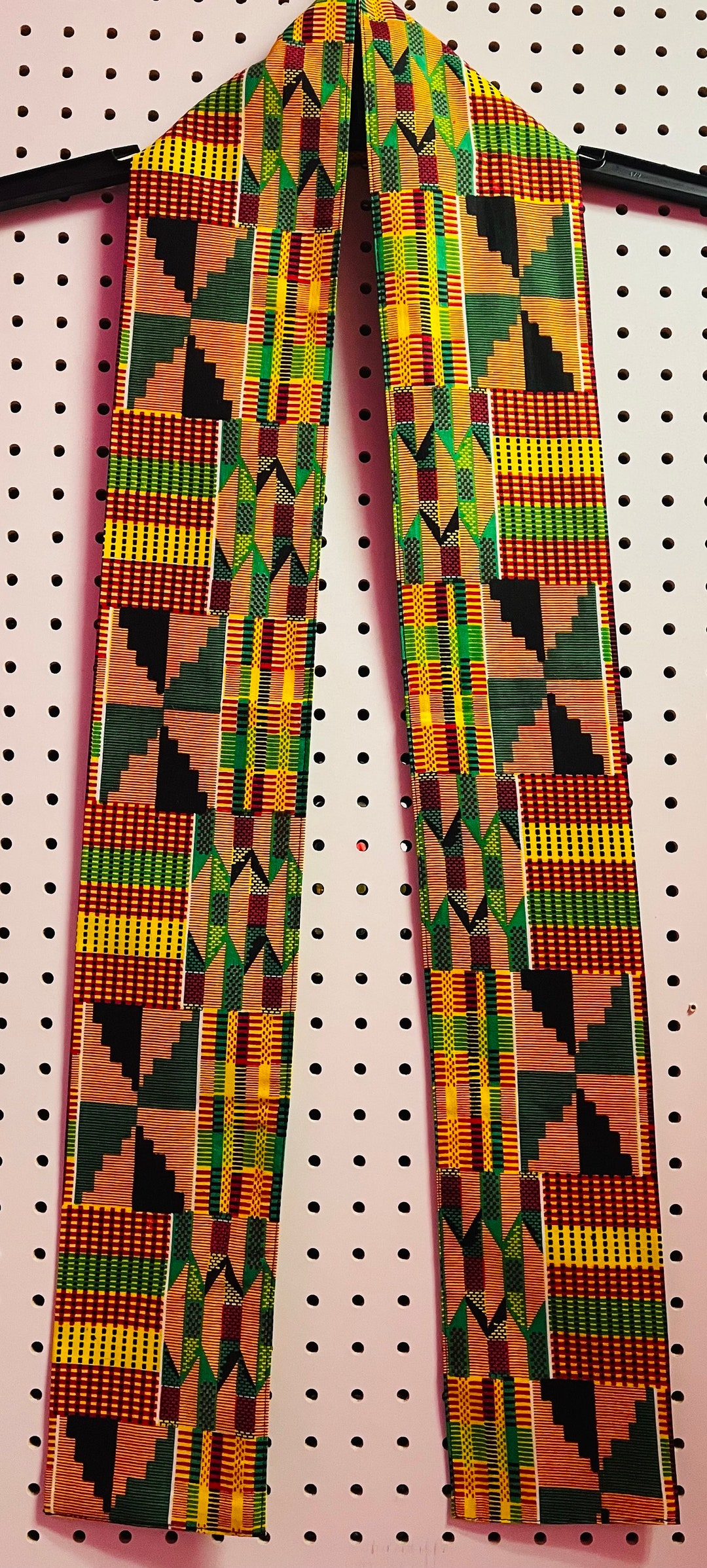 Long Double Sided Kente African Stole, African Scarf, 71”x 5” - Etsy