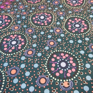 Per Yard Dreamtime Flowers Aboriginal Fabric for Clothing, Quilting ...