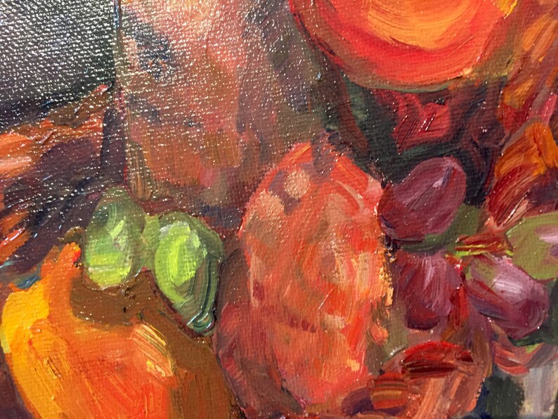 Fall Still Life Original Oil Painting/thanksgiving Decor/ Thanksgiving ...