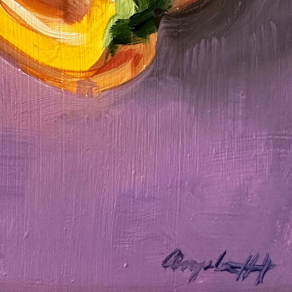 Original Oil Painting of Orange Pepper Impressionistic Style Oil ...