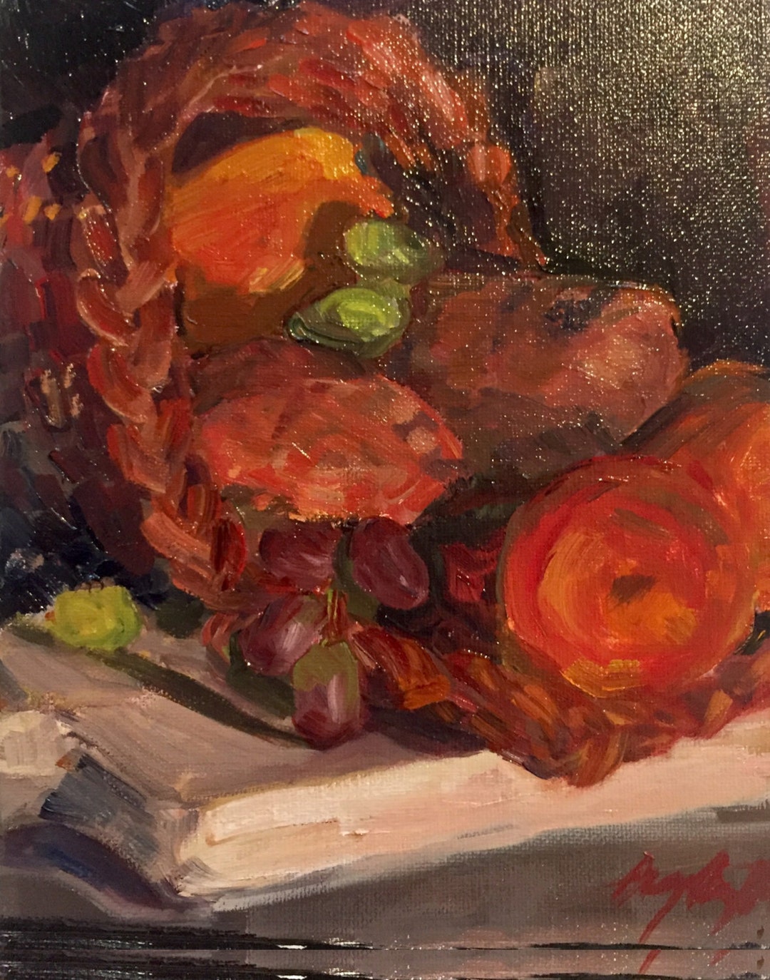 Fall Still Life Original Oil Painting/thanksgiving Decor/ Thanksgiving ...