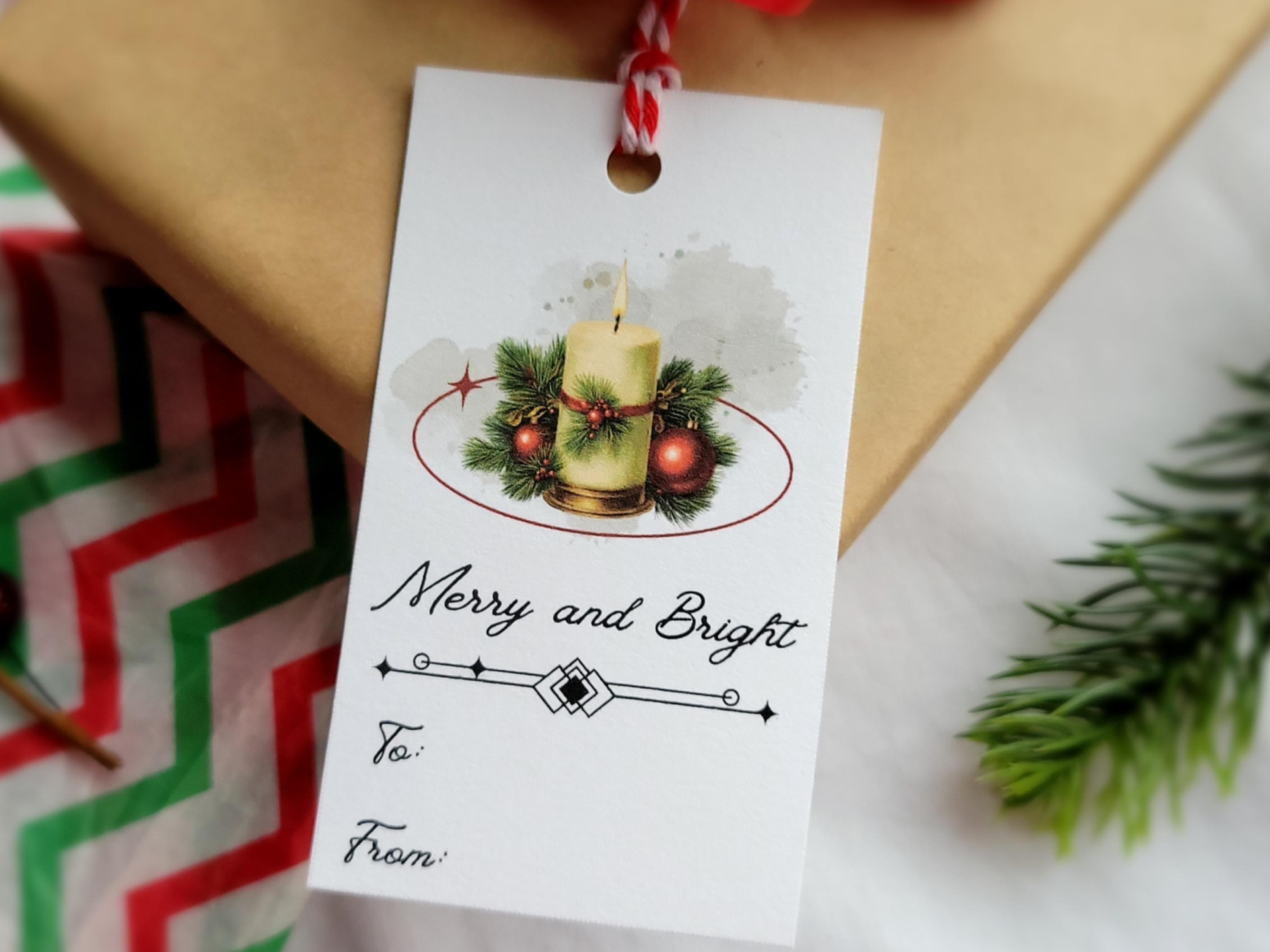 Printable Retro Christmas Gift Tags | Vintage Junk Journal Labels ...