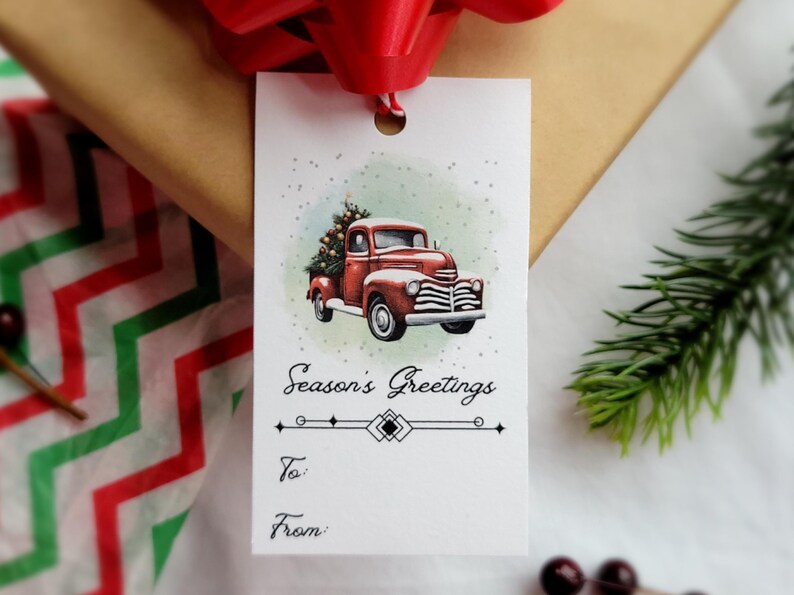 Printable Retro Christmas Gift Tags | Vintage Junk Journal Labels ...