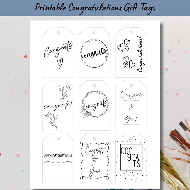 Congratulations Stickers - Etsy