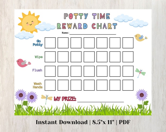 Printable Flower Reward Chart for Girls, Groovy Reward Chart, Pink ...