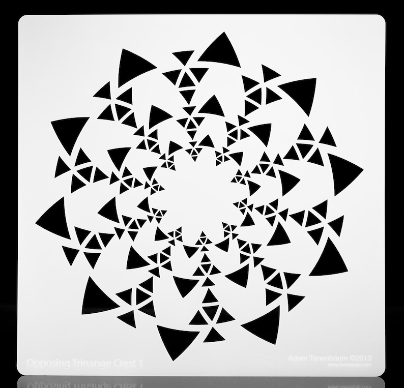 Opposing Triangles Sunburst. Wall / Art / Painting / Makeup / Furniture ...