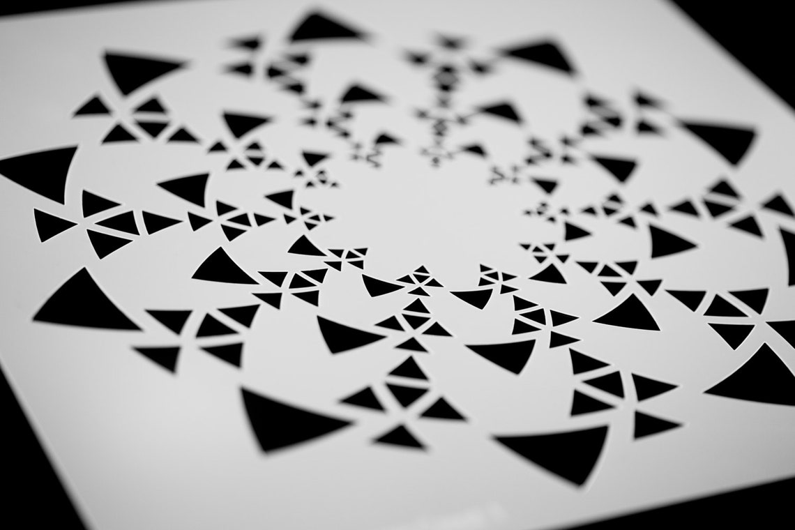 Opposing Triangles Sunburst. Wall / Art / Painting / Makeup / Furniture ...