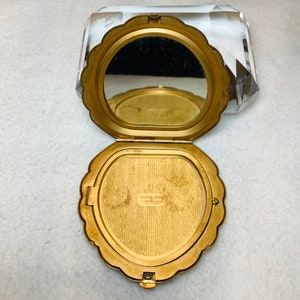 Vintage Elgin American Compact Signed American Beauty USA Gold Tone ...