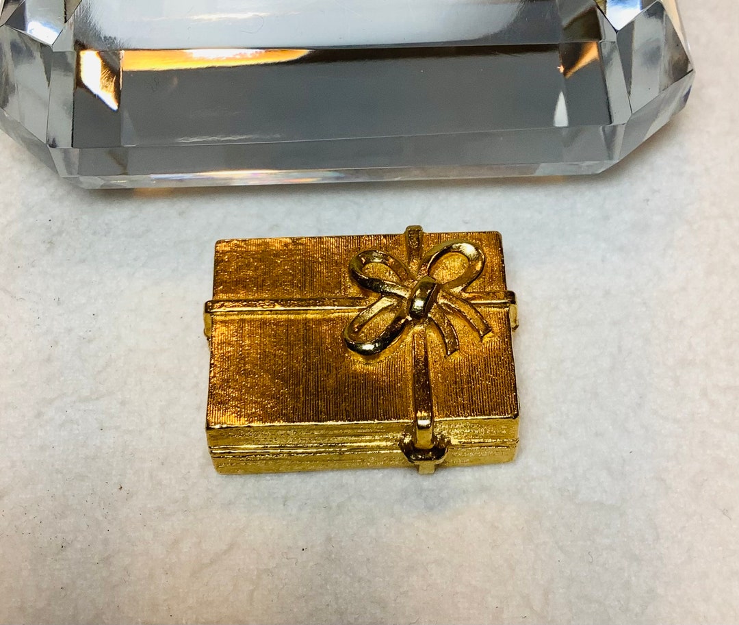 Vintage Estee Lauder Perfume Compact Signed Purse Case Gold Tone Square ...