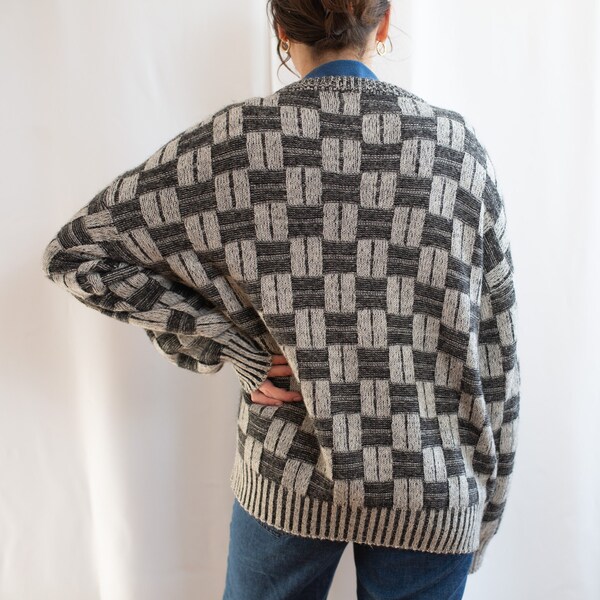 Checkered Sweater - Etsy