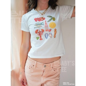 Tin Fish Baby Tee Shirt, Coquette Baby Tee, Scrapbook Baby Tee, Fitted ...