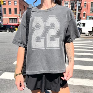 Custom Number Varsity Shirt, Custom Cropped Jersey Shirt, Retro ...