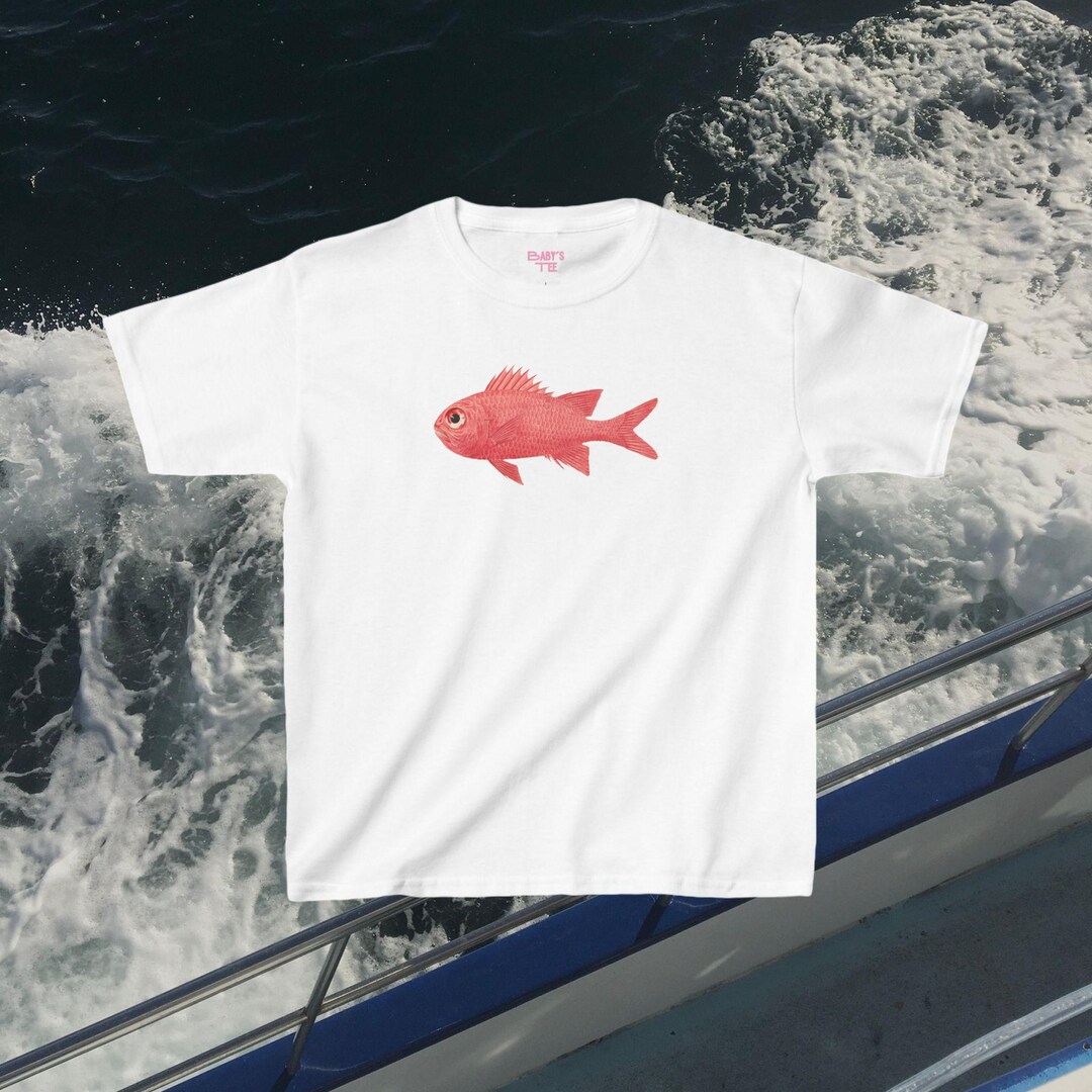 Fisherman Aesthetic, Fish Baby Tee, Fisherman Aesthetic Women's ...