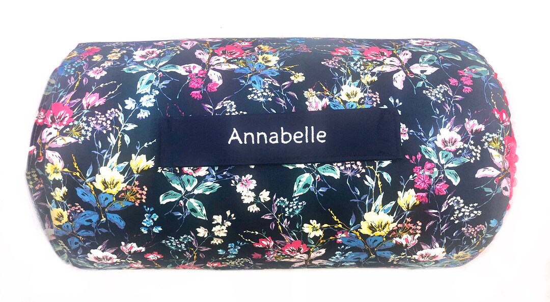 Floral Navy Nap Mat: Personalized Embroidered Comfort for Home or ...