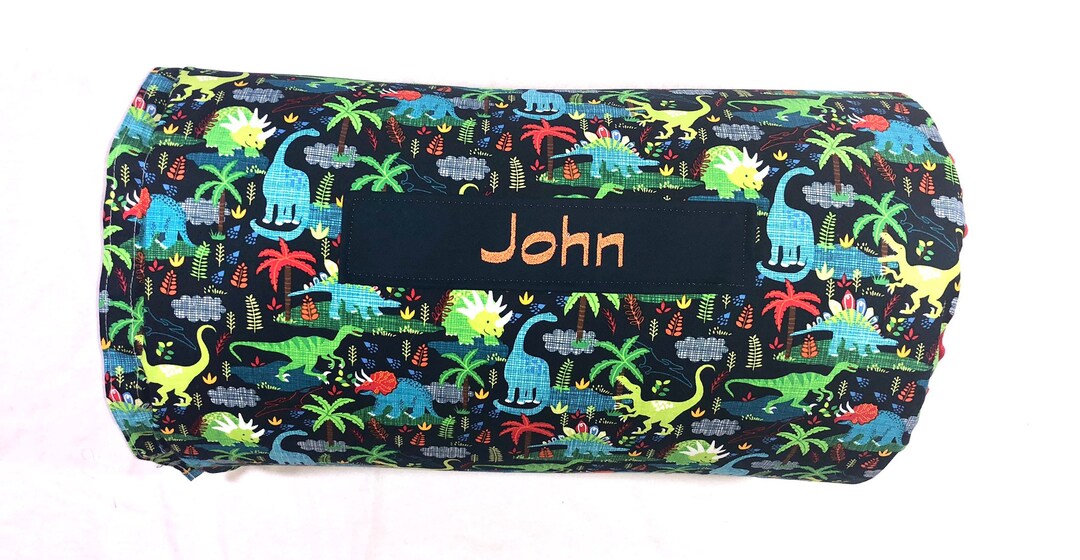 Dino Adventure All-in-one Nap Mat: Custom Embroidery for School or ...