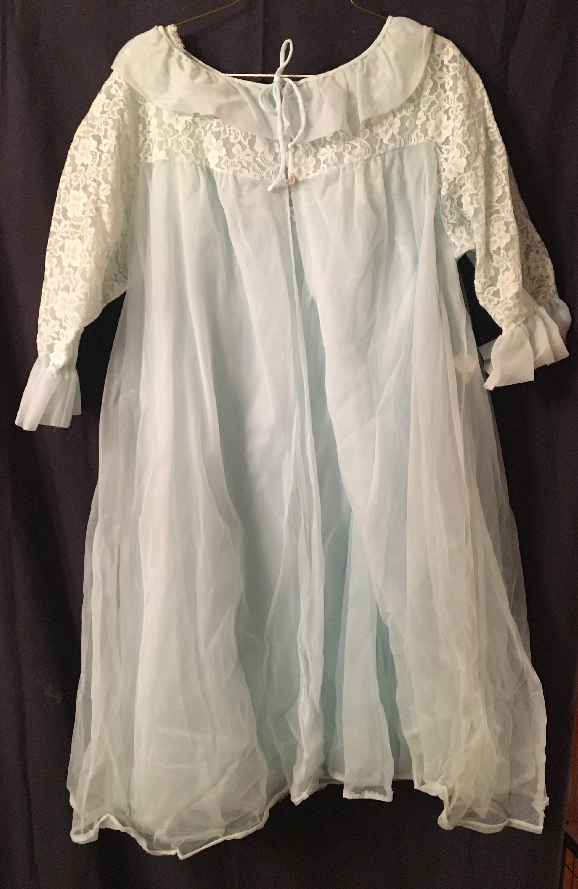 1960s Peignoir Set Light Blue Made By Warners Etsy