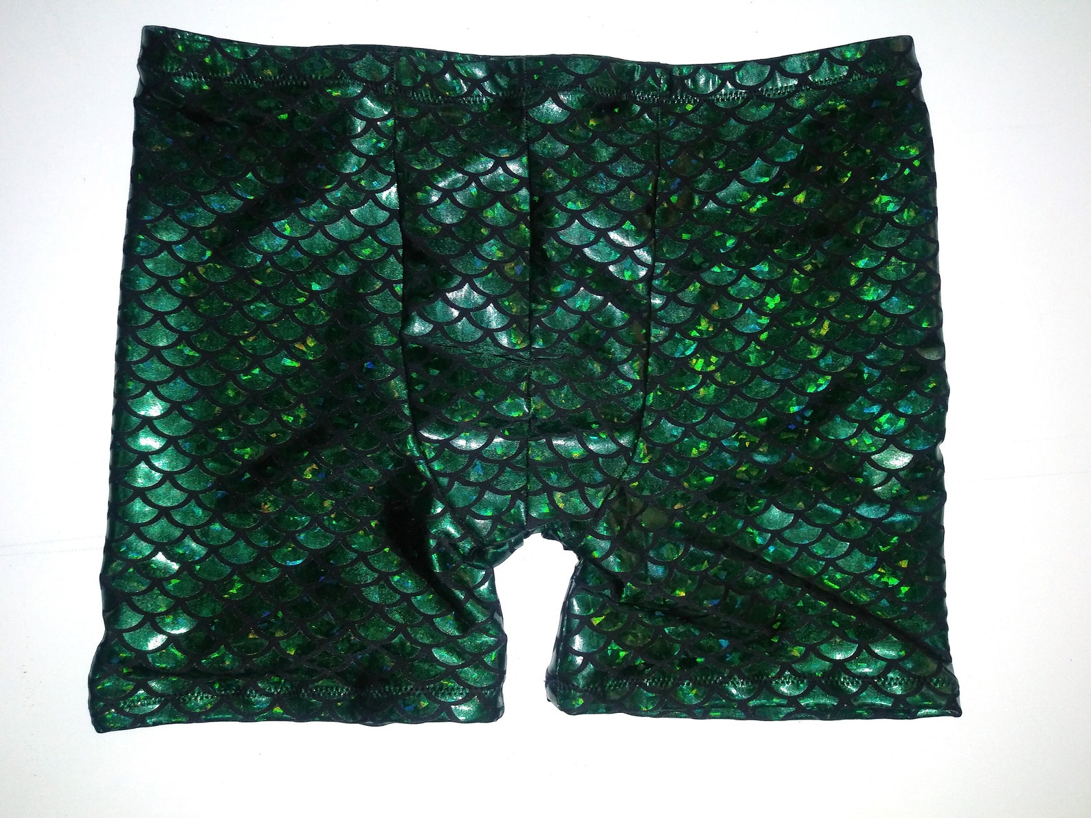 Aquaman Swim Trunks - Metallic Green Merman Print Pull-on Men's ...