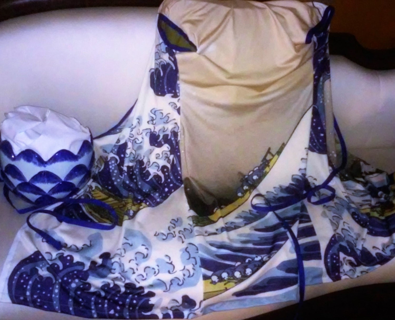 The Great Wave Wrap Dress - Cap Sleeve Above the Knee Japanese Fine Art ...