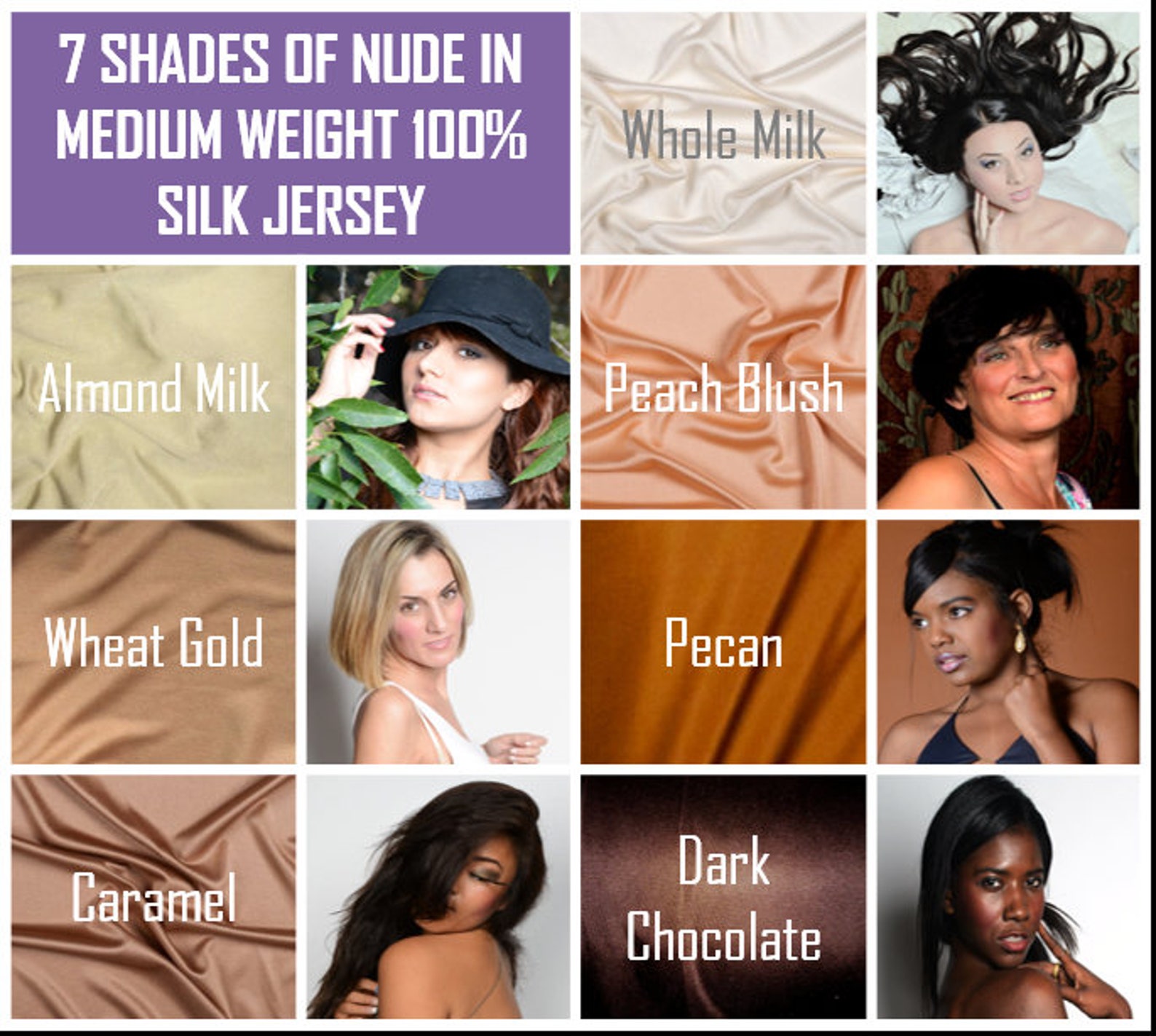 7-pack Skin Tone Match Boyshorts 100% Pure Silk Jersey - Etsy