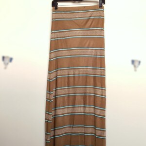 Greek Key Silk Knit Maxi Skirt - Long A-line Skirt in 100% Silk Jersey ...