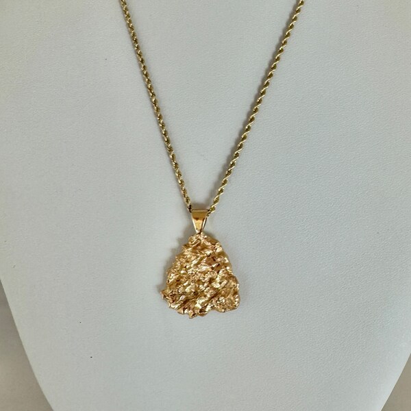 Gold Nugget Pendant - Etsy