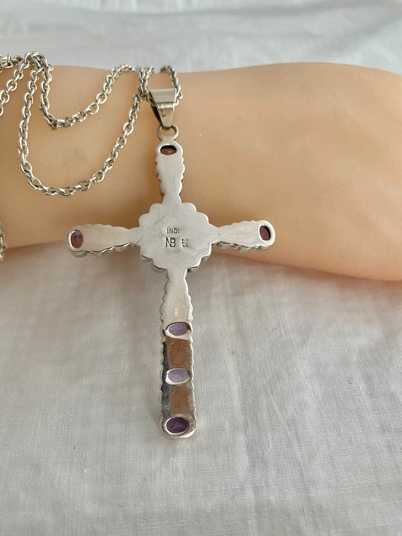 Nicky Butler Multi Gemstone Cross Moonstone Amethyst Garnet | Etsy