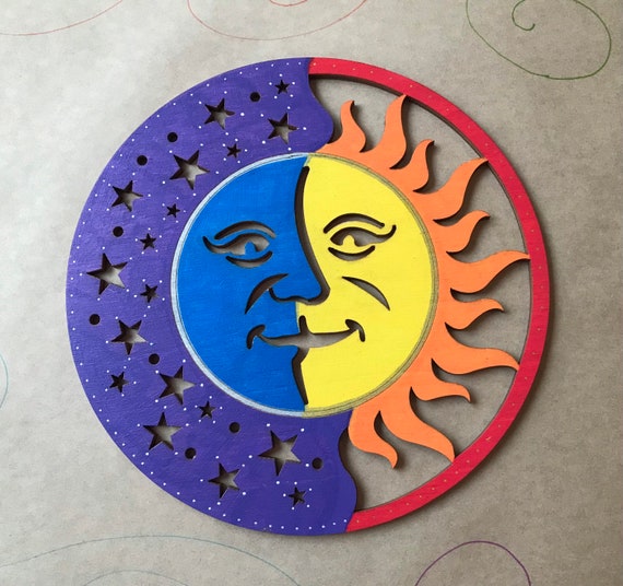 Sun and Moon Hanging Art | Etsy