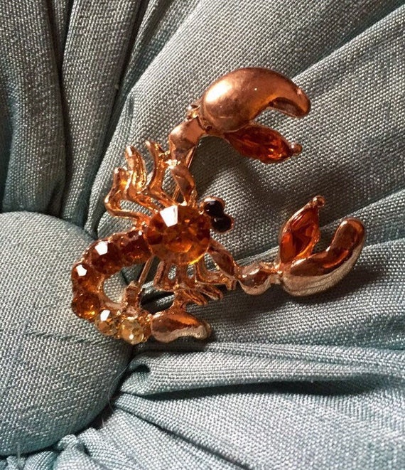 Vintage Scorpion Crystals Zodiac Sun Sign Astrology S… - Gem