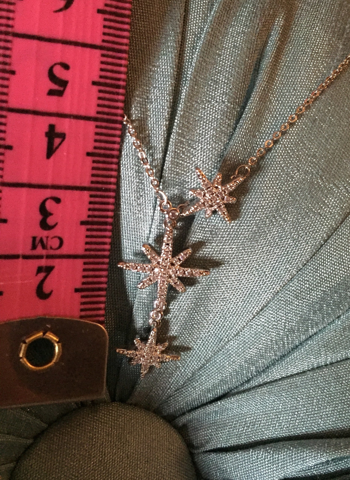 Vintage star crystal celestial silver necklace 1950 60 atomic | Etsy