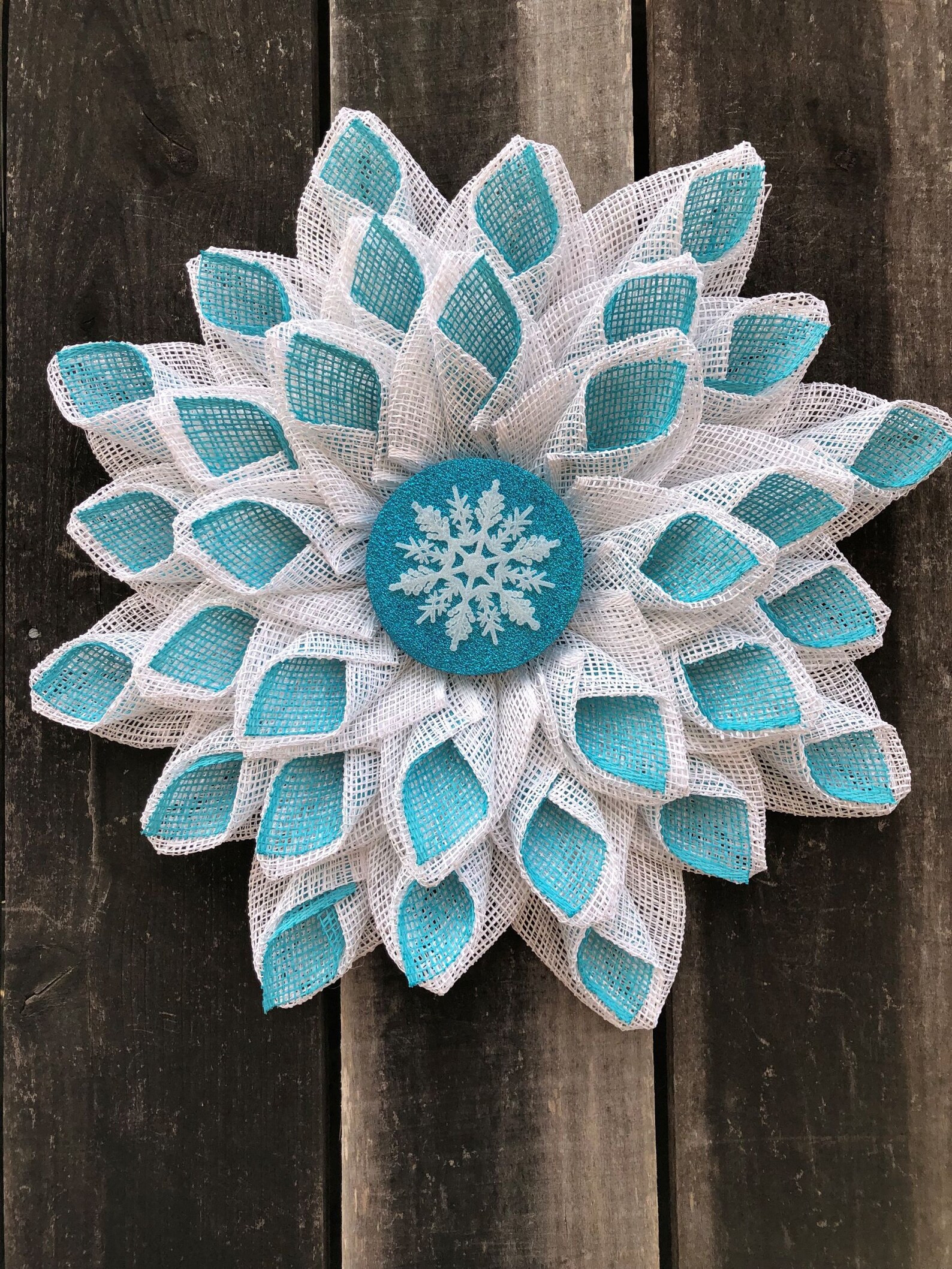 Christmas Wreath Winter Wreath Snowflake Wreath Holiday - Etsy