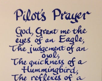 Pilots prayer | Etsy