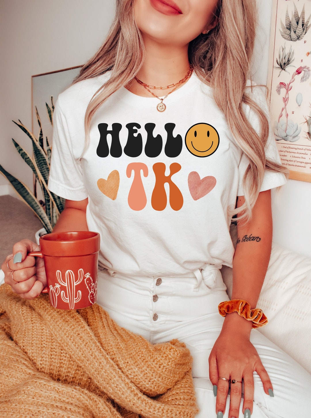 Hello TK Teacher Shirt Retro T-K Teaching Shirts First Day - Etsy