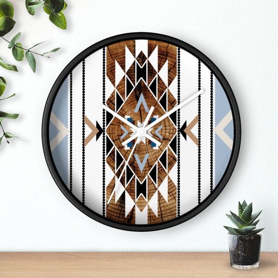 Native American Wall Clock Cute Clock Dial Clock Boho - Etsy