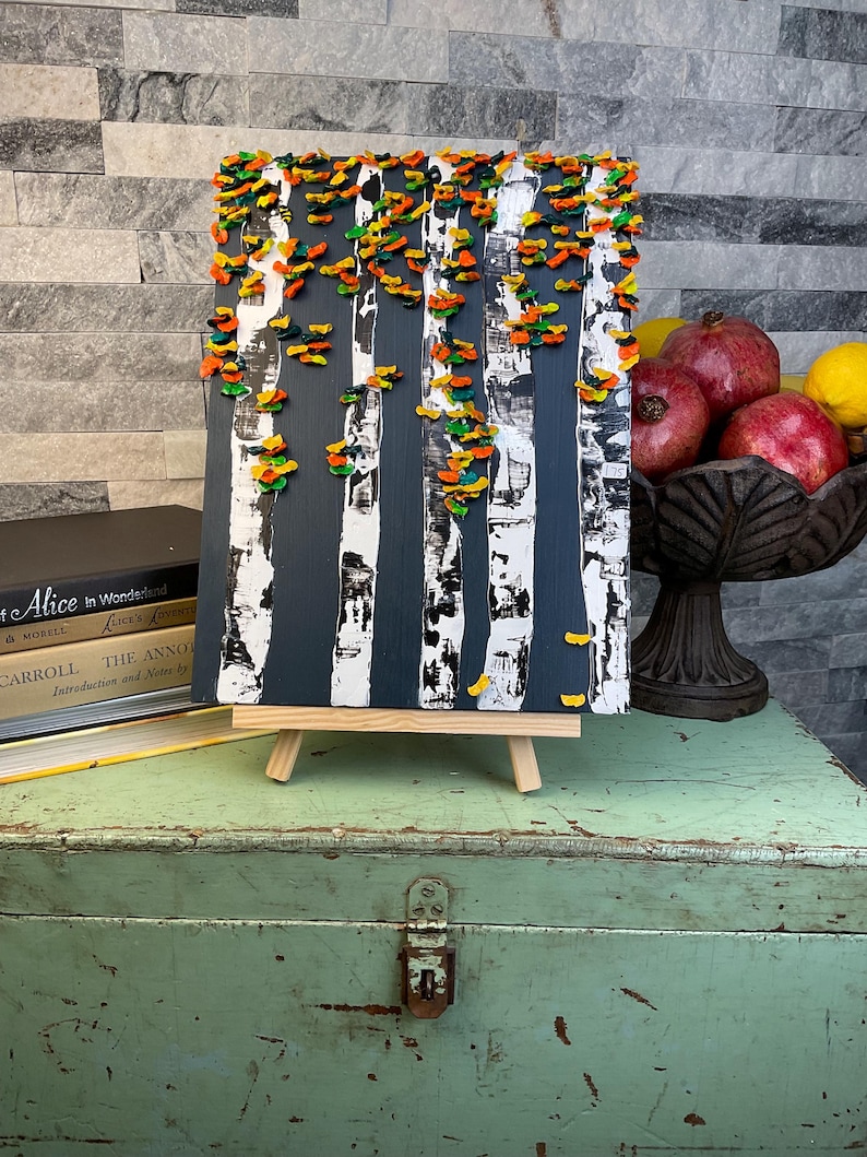 Birch Tree 3D Painting - Etsy