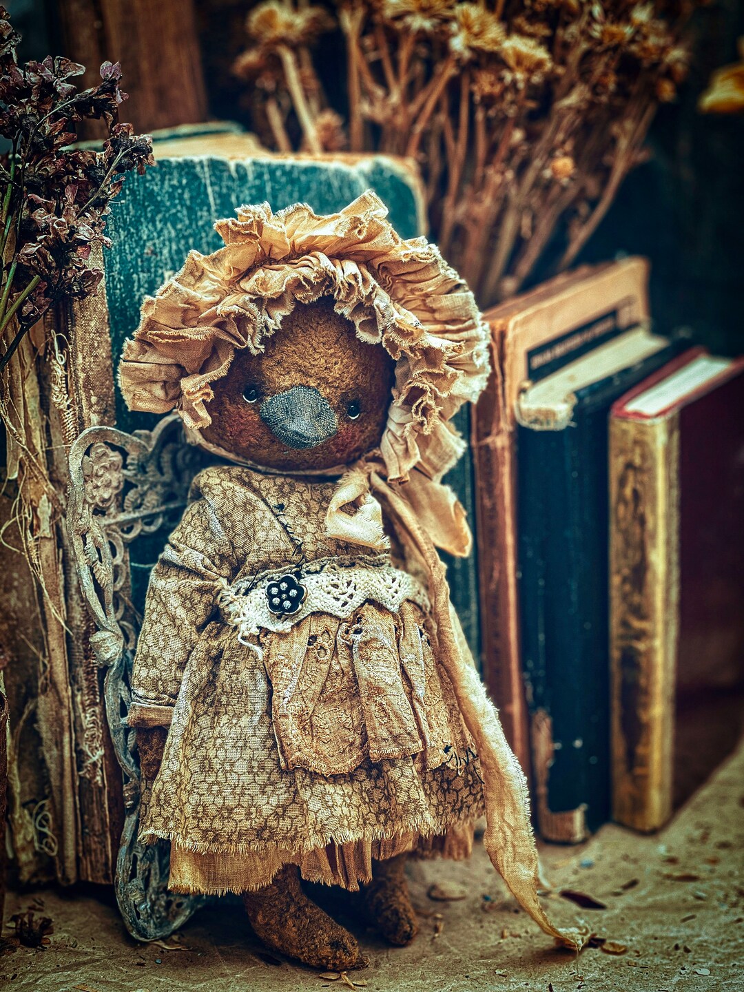 Artist Teddy Duck, Teddy Bear, Soft Toy, Vintage Style Teddy, Viscose ...