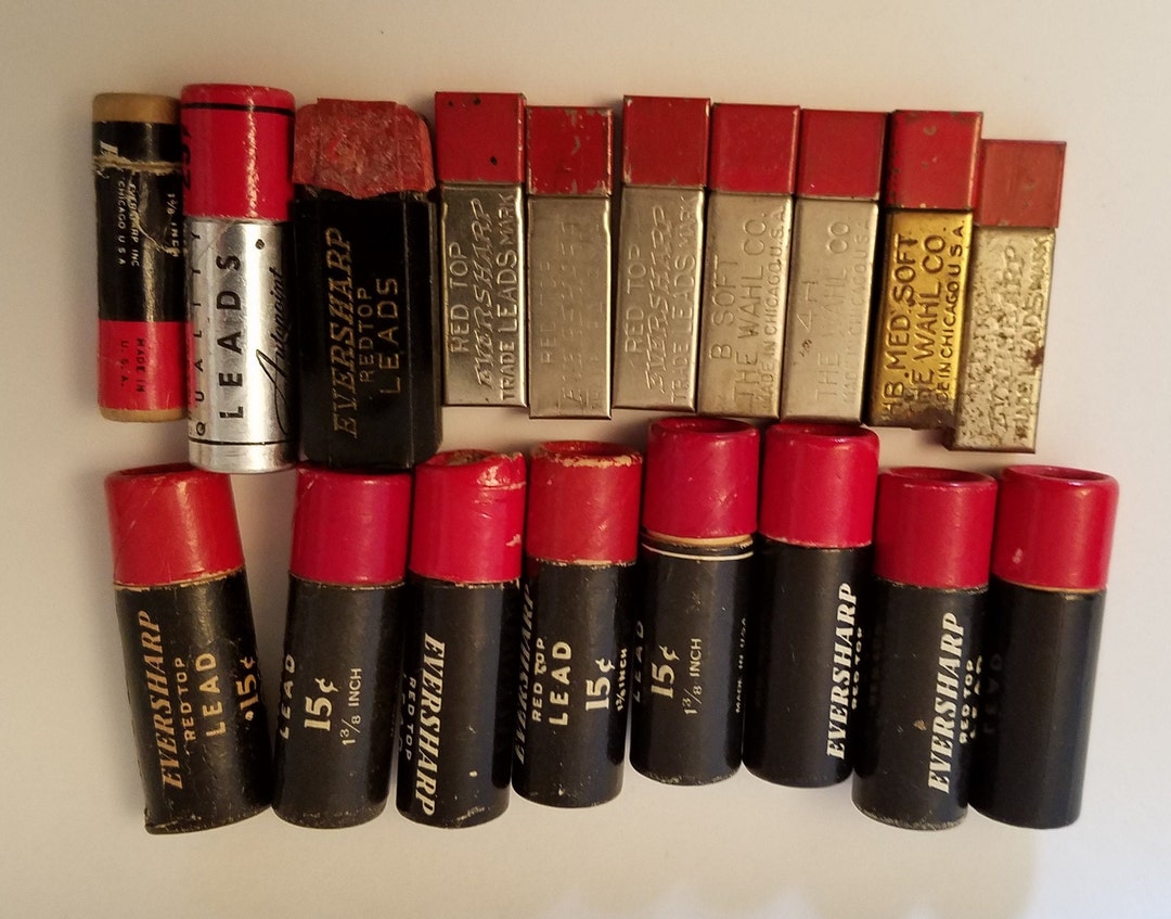 Vintage 1930s - 1950s Eversharp Lead Refills LOT Red Top Round ...