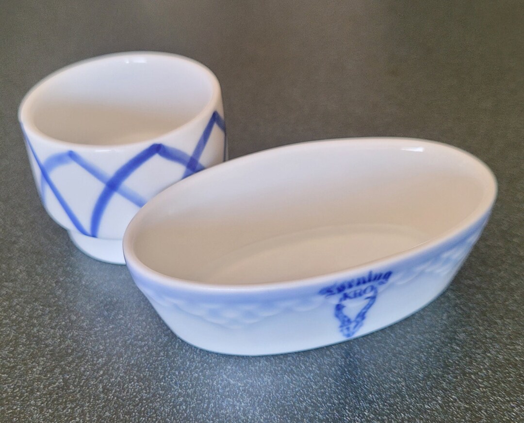 Vintage 1950s Danish Porcelain Open Salts Trinket Dishes Bing Grondahl ...