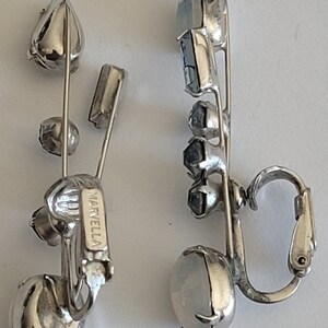 Vintage 1940s Signed Marvella Silver Tone and Fire Opal Clip on Climber ...