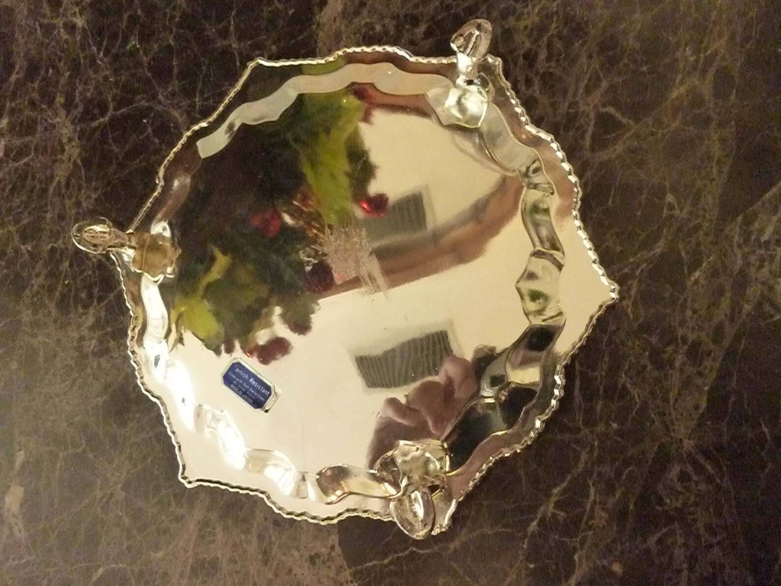 Pretty Vintage Baroque Style Hexagon Footed Silver Plate -many Uses ...