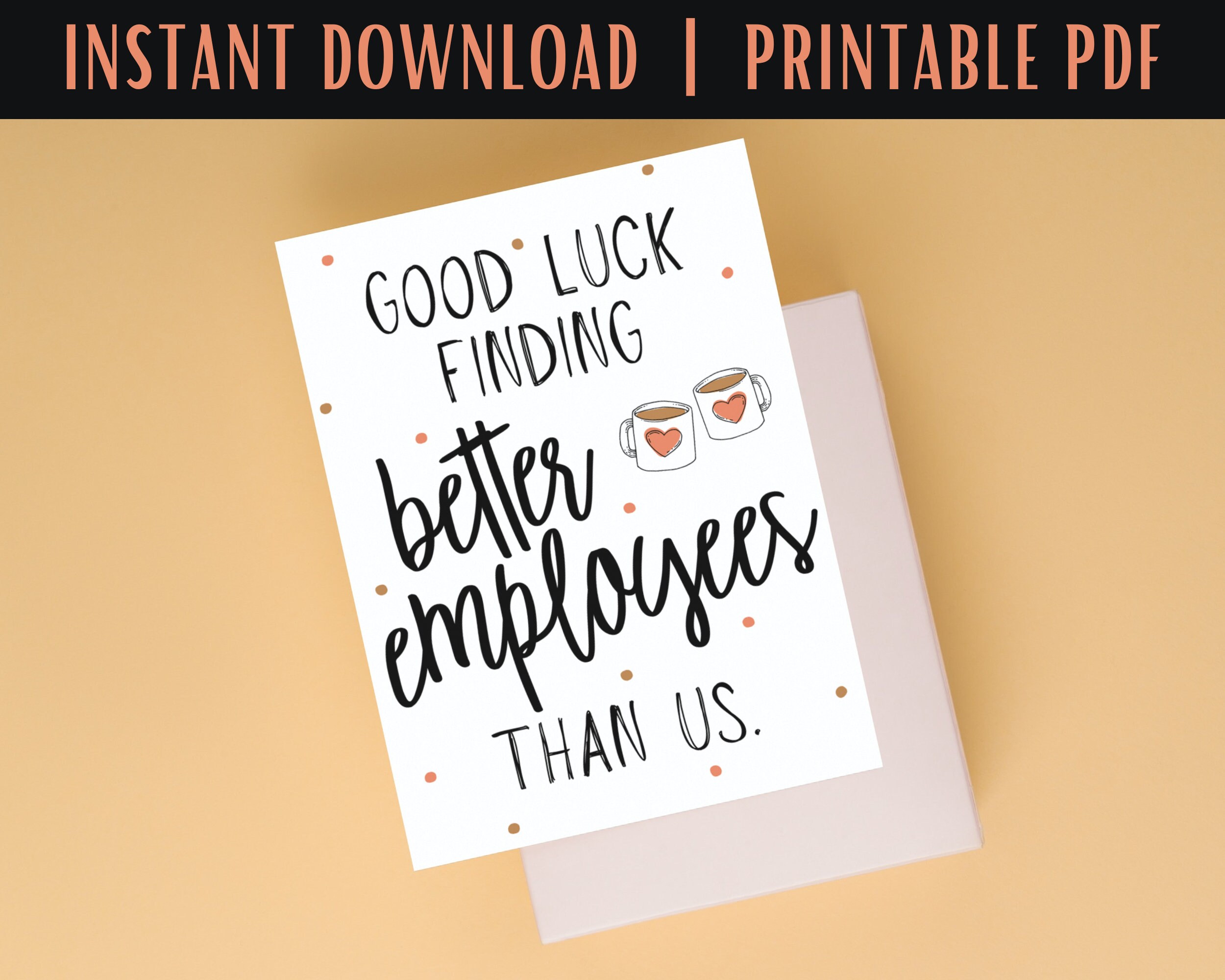 Good Luck Finding Better Employees | Goodbye Boss Card | Best Wishes ...