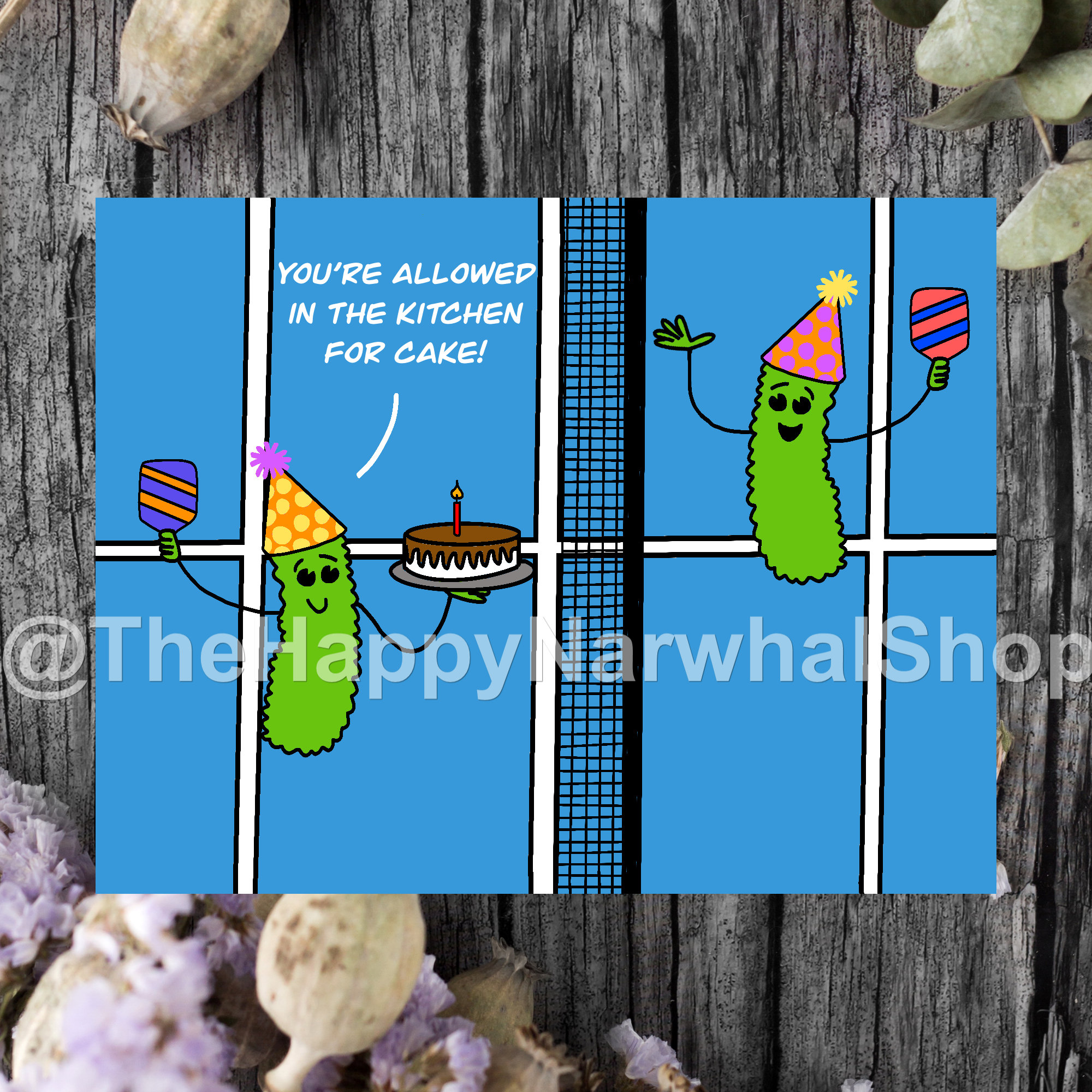 PICKLEBALL KITCHEN CAKE Card Pickleball Birthday Instant - Etsy