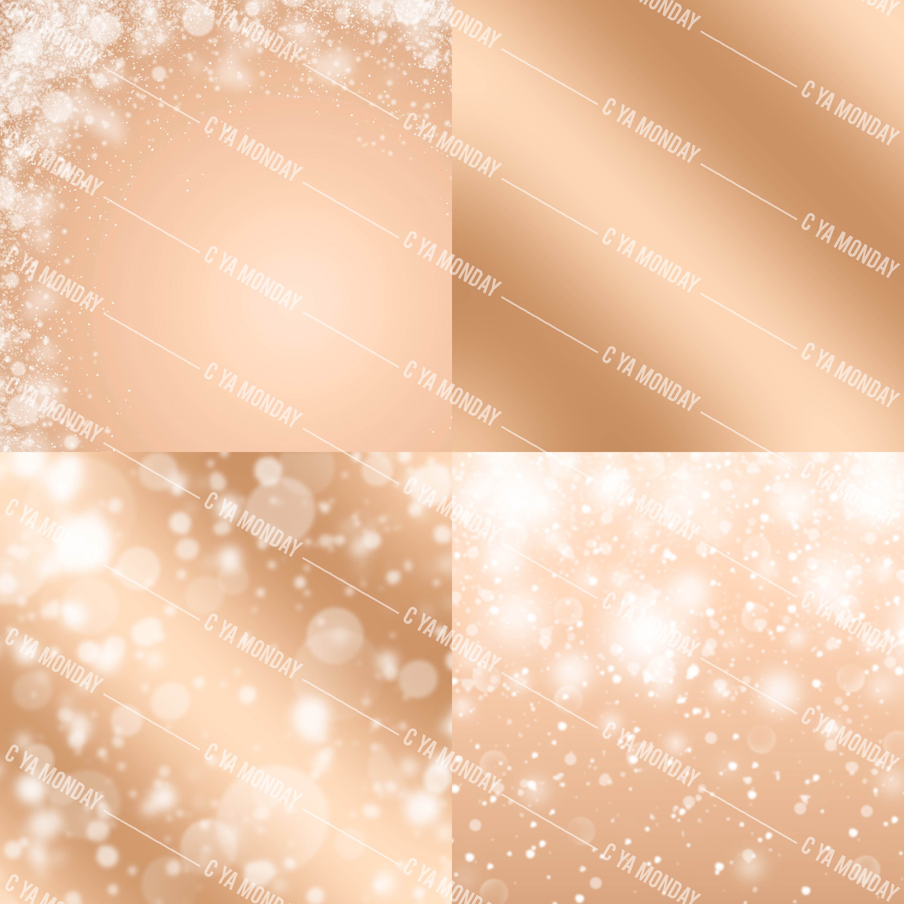 Luxury Rose Gold Digital Patterns. Princess Queen Shiny Bokeh Glitter ...