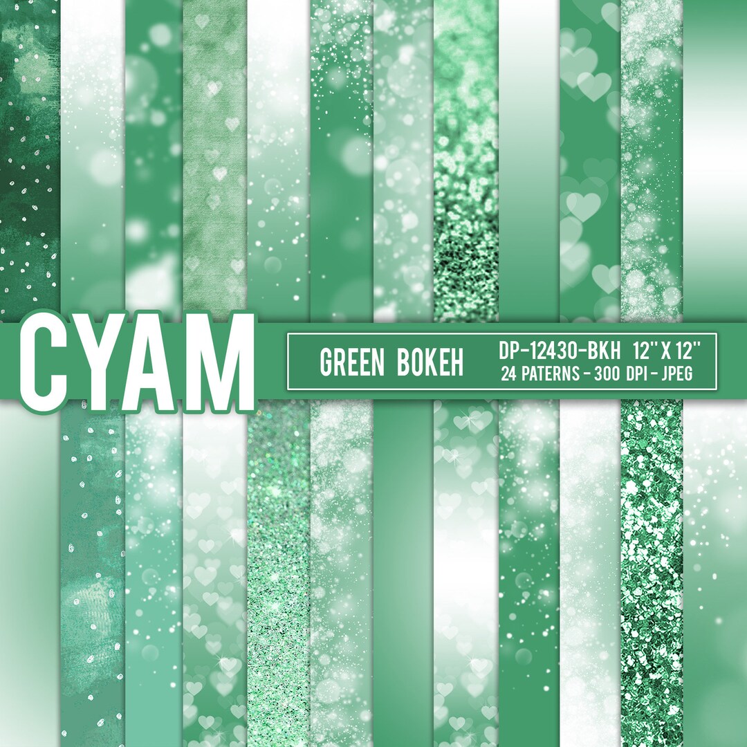Green Holiday Ombre Digital Paper Princess Queen Glitter: Instant ...