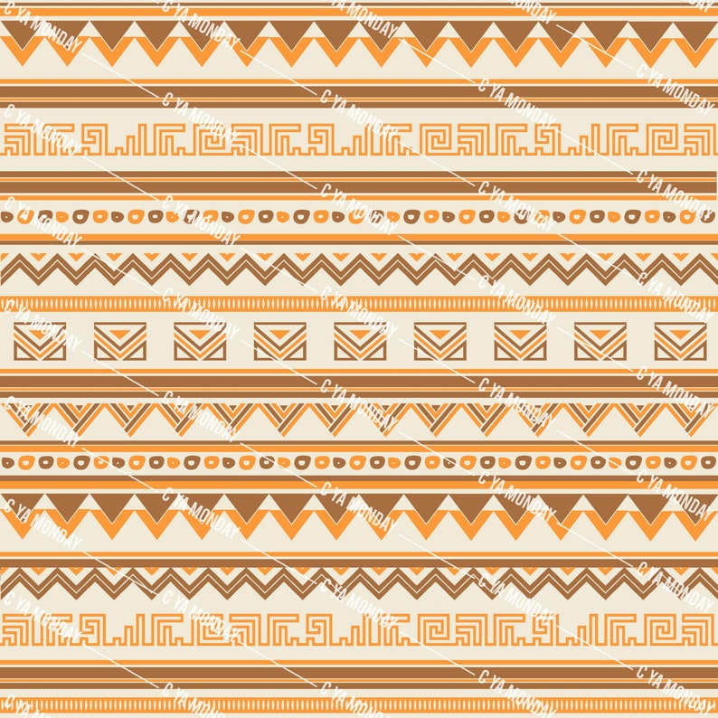 Vibrant Tribal Scrapbook Digital Paper: Instant Download. Ethnic ...