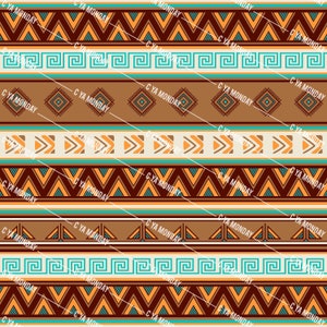 Vibrant Tribal Scrapbook Digital Paper: Instant Download. Ethnic ...