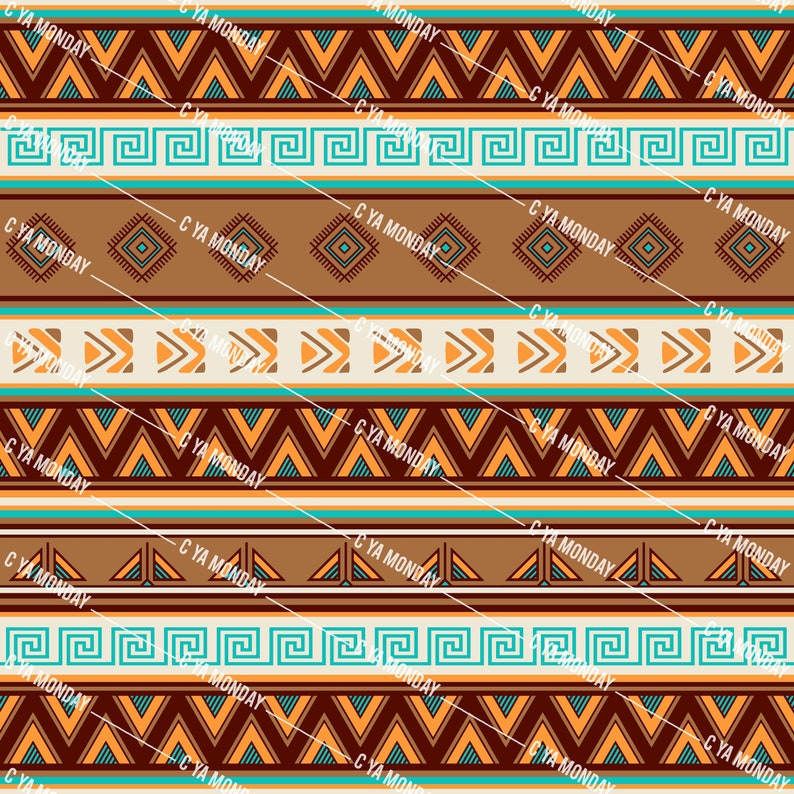 Vibrant Tribal Scrapbook Digital Paper: Instant Download. | Etsy
